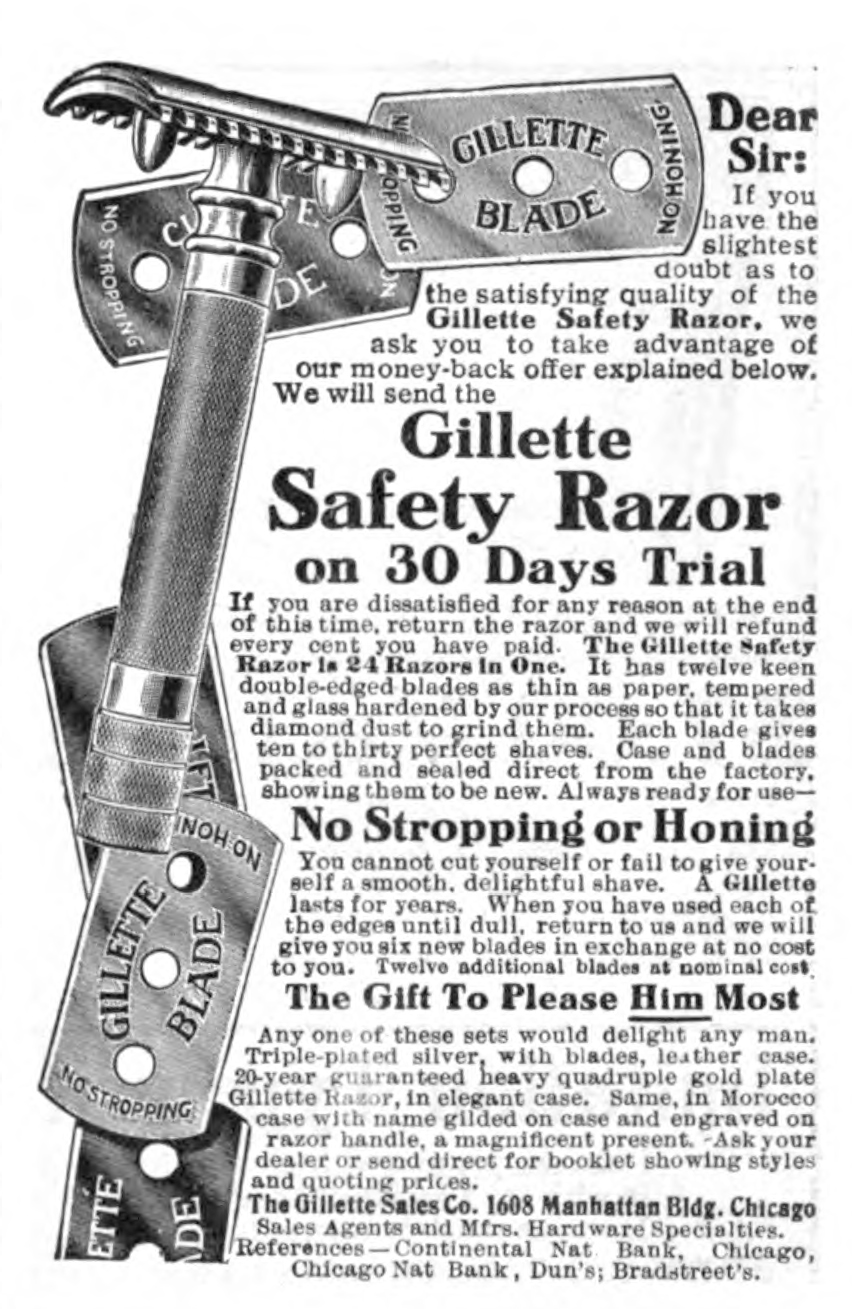 Gillette Double Ring Safety Razor Ads 1903-1905 – The Early Gillette ...